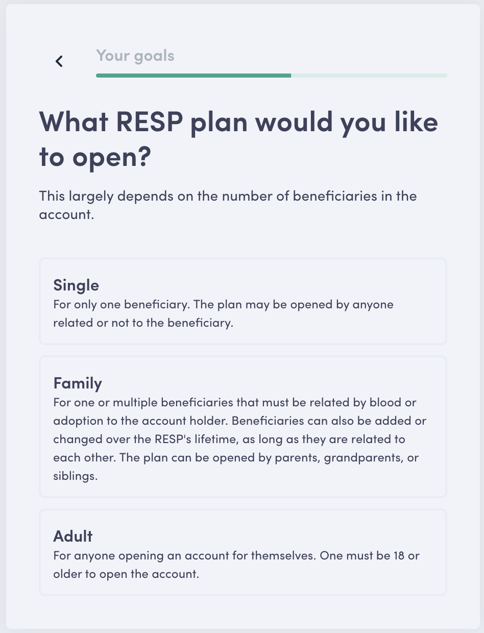 Creating an RESP Account – Manzil