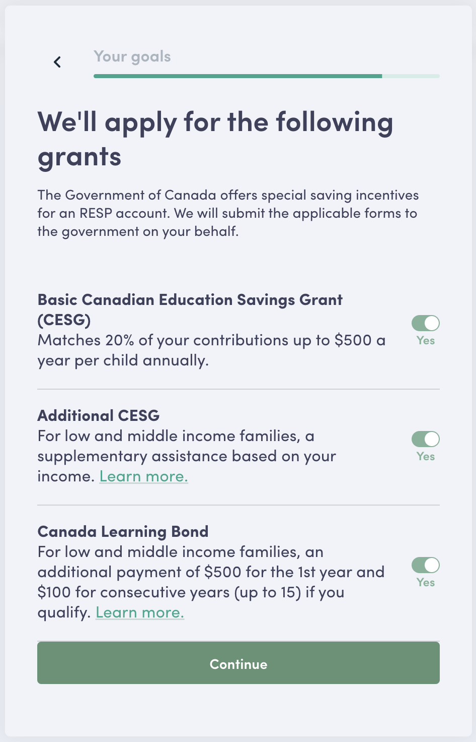 Creating an RESP Account – Manzil