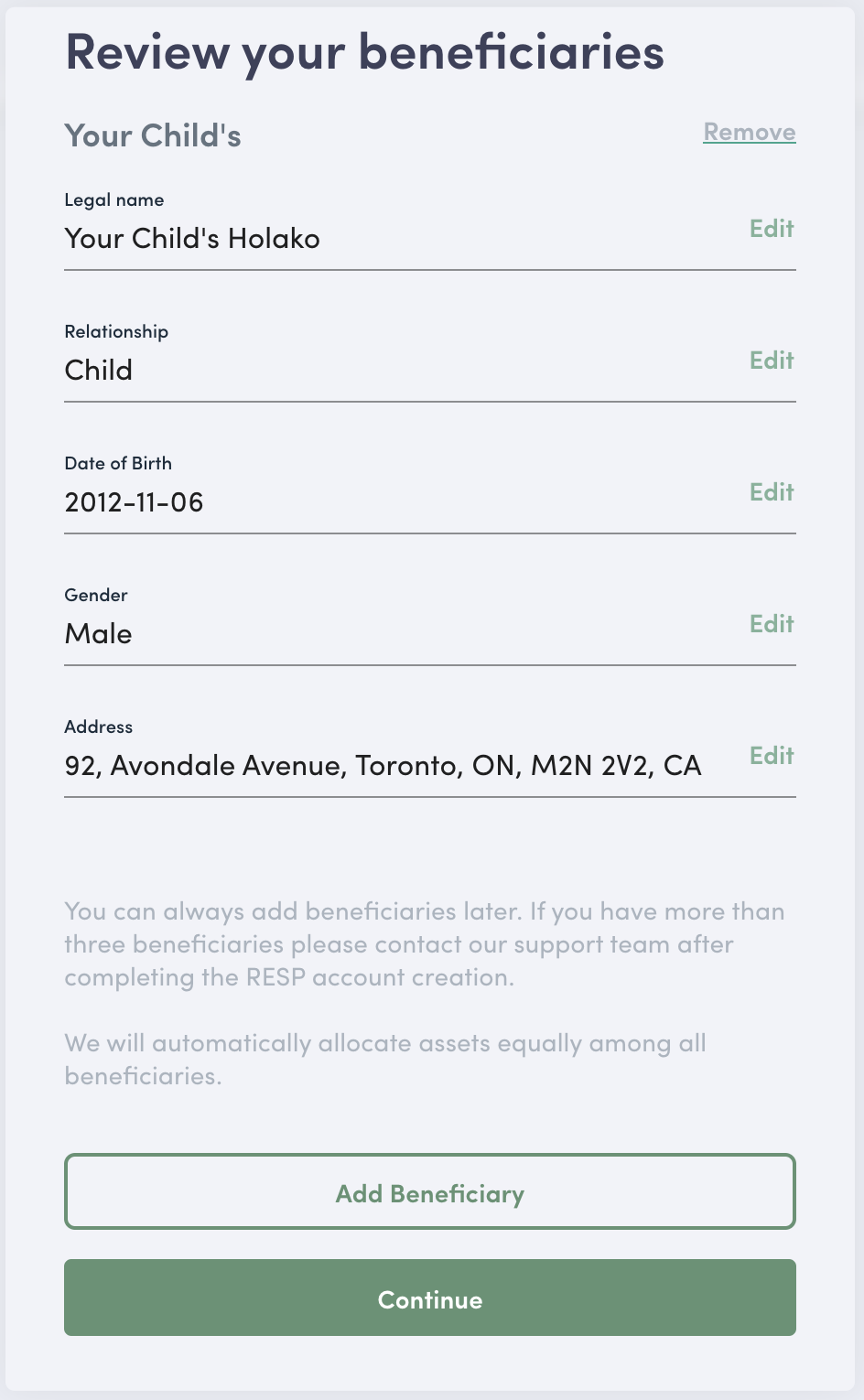 Creating an RESP Account – Manzil